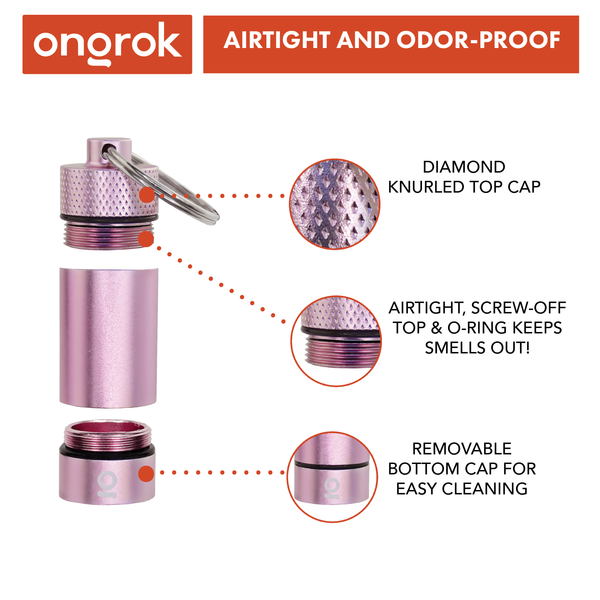 Small Storage Keychain: ONGROK USA - Airtight Tubes